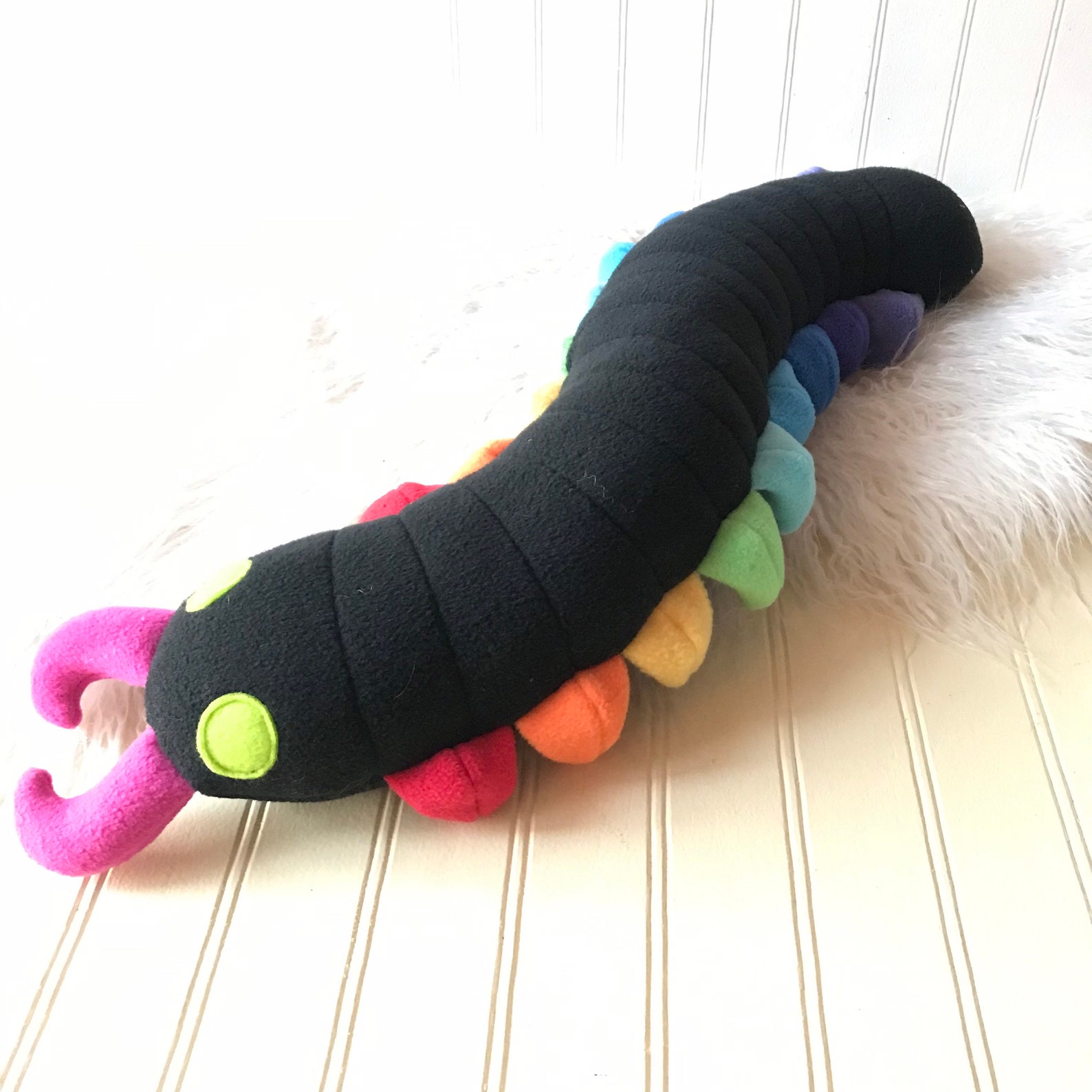 Rainbow Centipede Plush, Centipede Toy, Plush Bug, Plush Insect ...