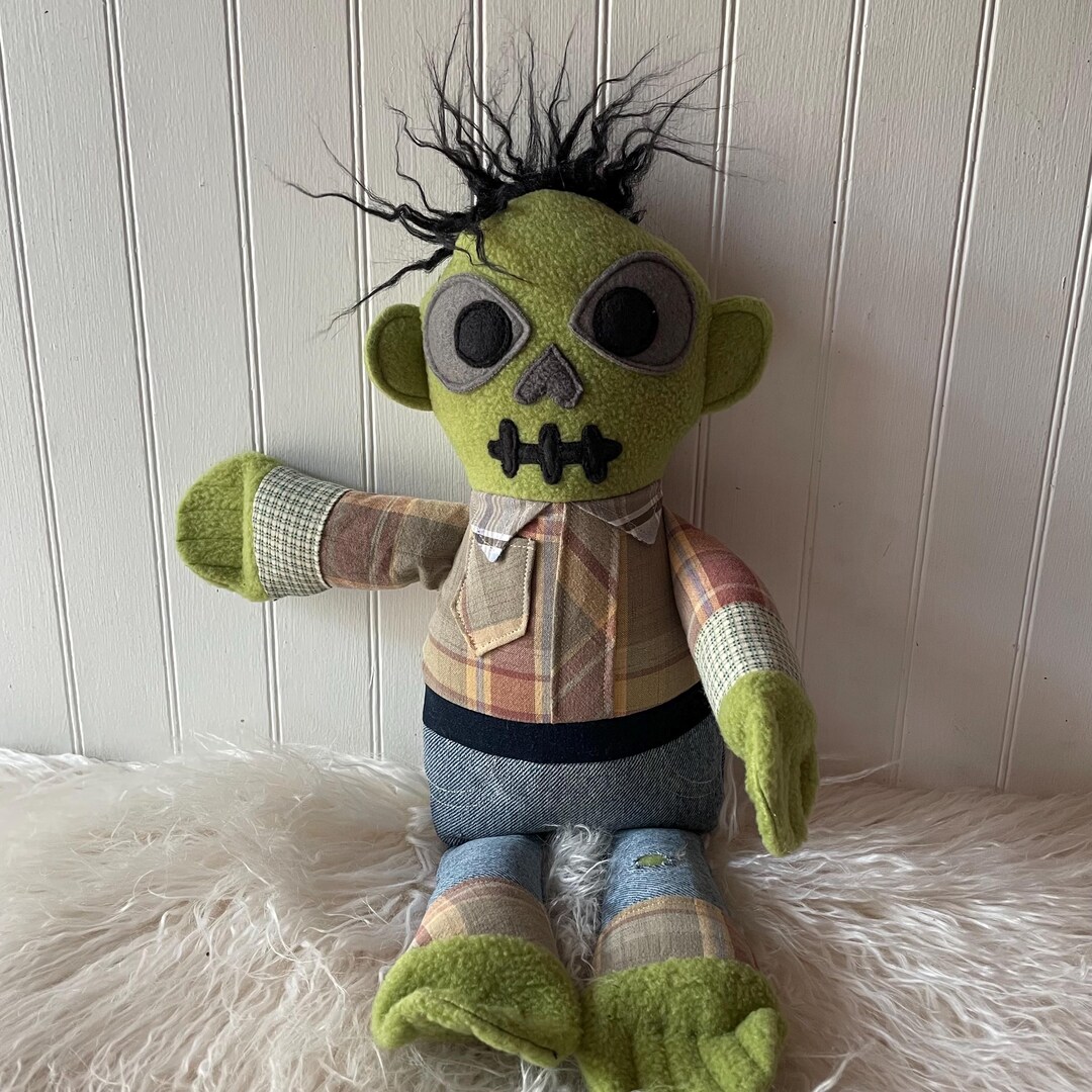Zombie Doll, Halloween Ragdoll, Plush Zombie - Etsy