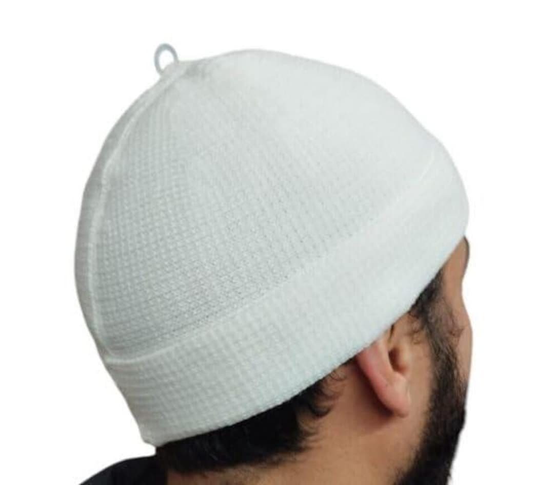 Folded Orlon Men's Skull Cap Islamic Prayer Hat Topi Kufi Head Wear 1 ...