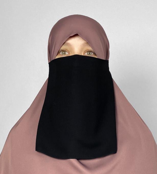Fabrics Elastic Half Niqab Veil Burka Soft and Comfortable, Different ...