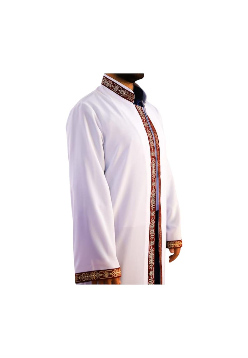 New Men's Bisht Cloak Arab Dress Thobe Islam Robe for Imam, Eid ...