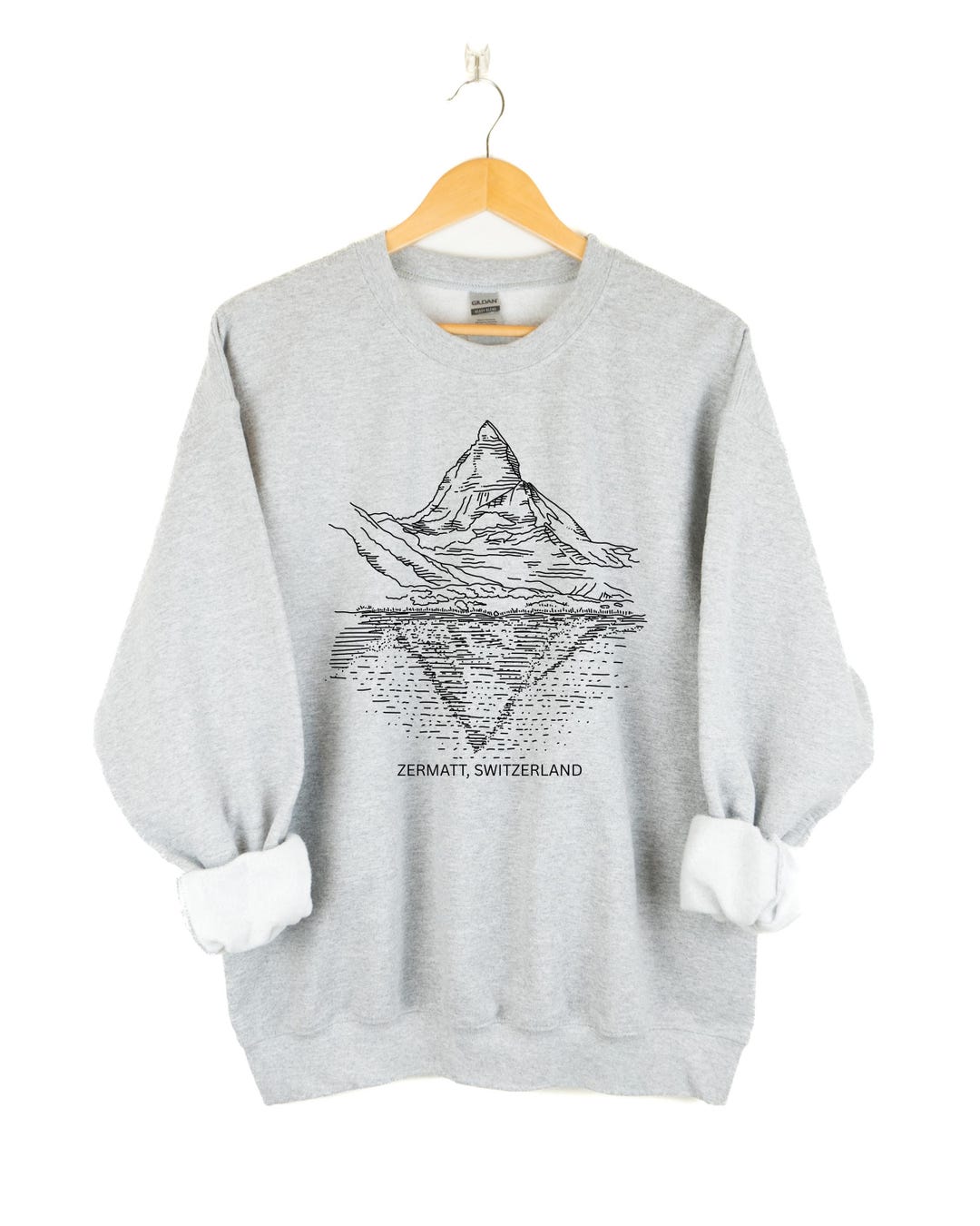 Matterhorn Sweatshirt: Zermatt Swiss Ski Town Souvenir - Etsy