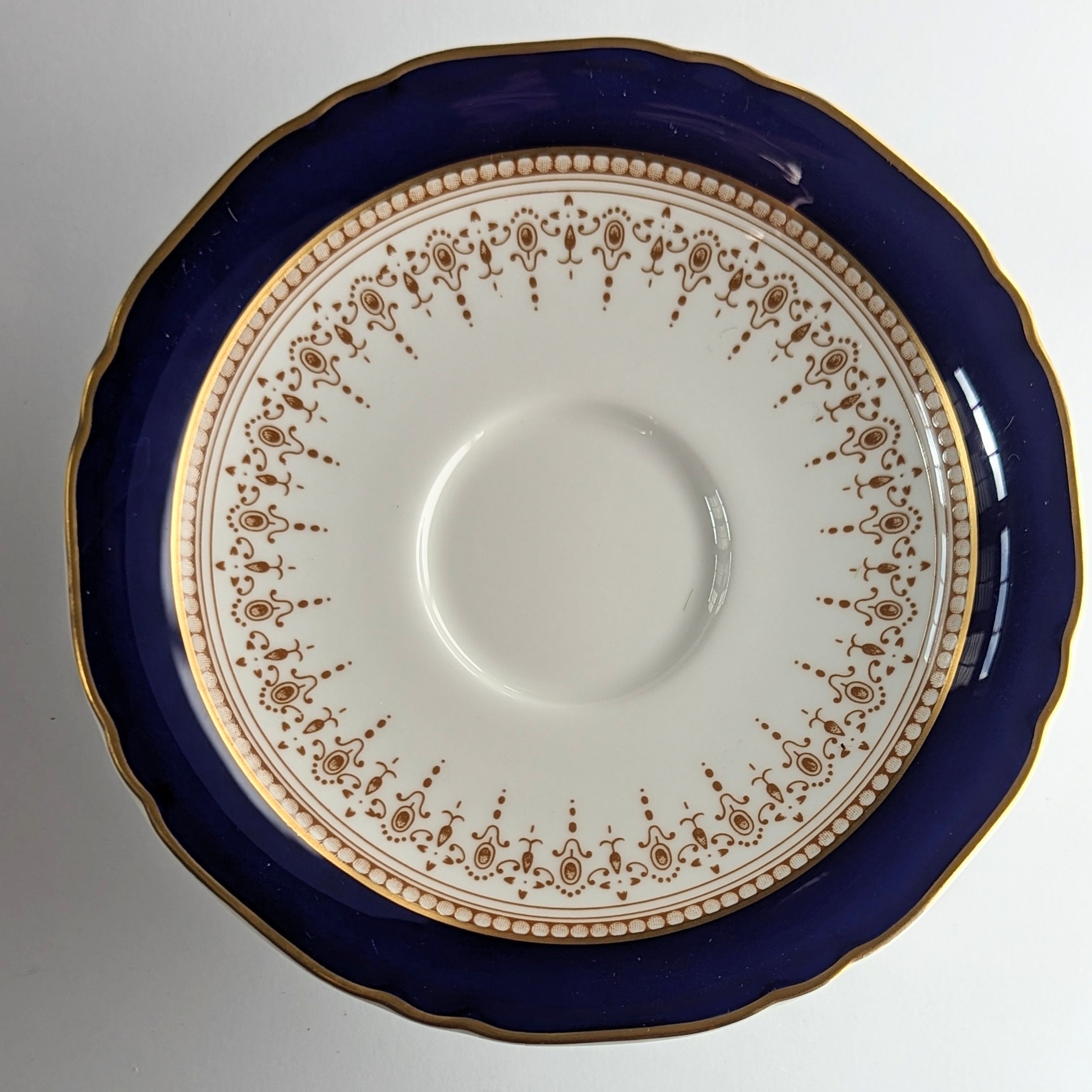 Royal Worcester regency Blue Flat Saucers Set/8 - Etsy