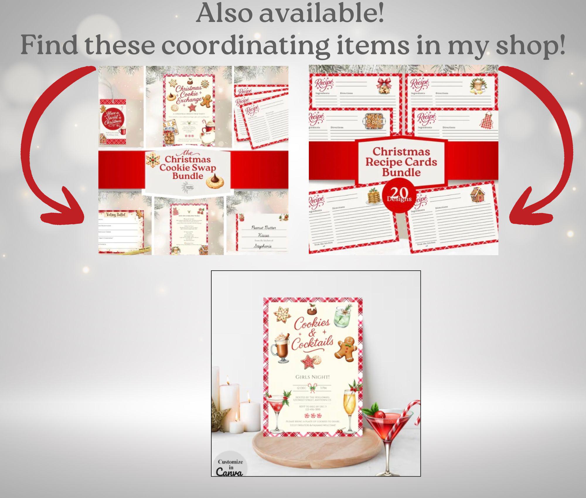 Christmas Cookie Menu Printable | Editable Cookie Exchange Sign ...