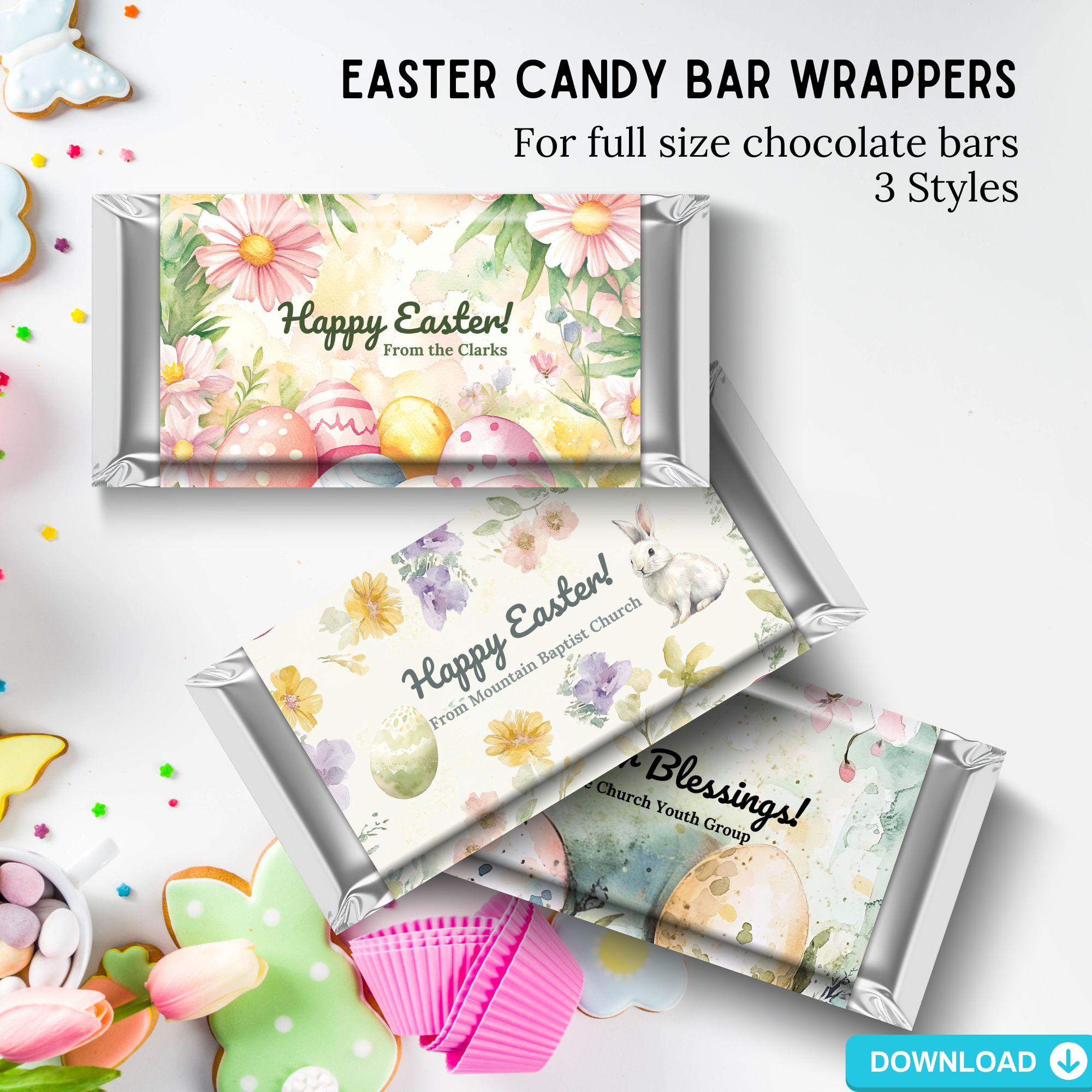 Easter Candy Bar Wrapper I Full Size Hershey Bar Custom Wrap I Gift for ...