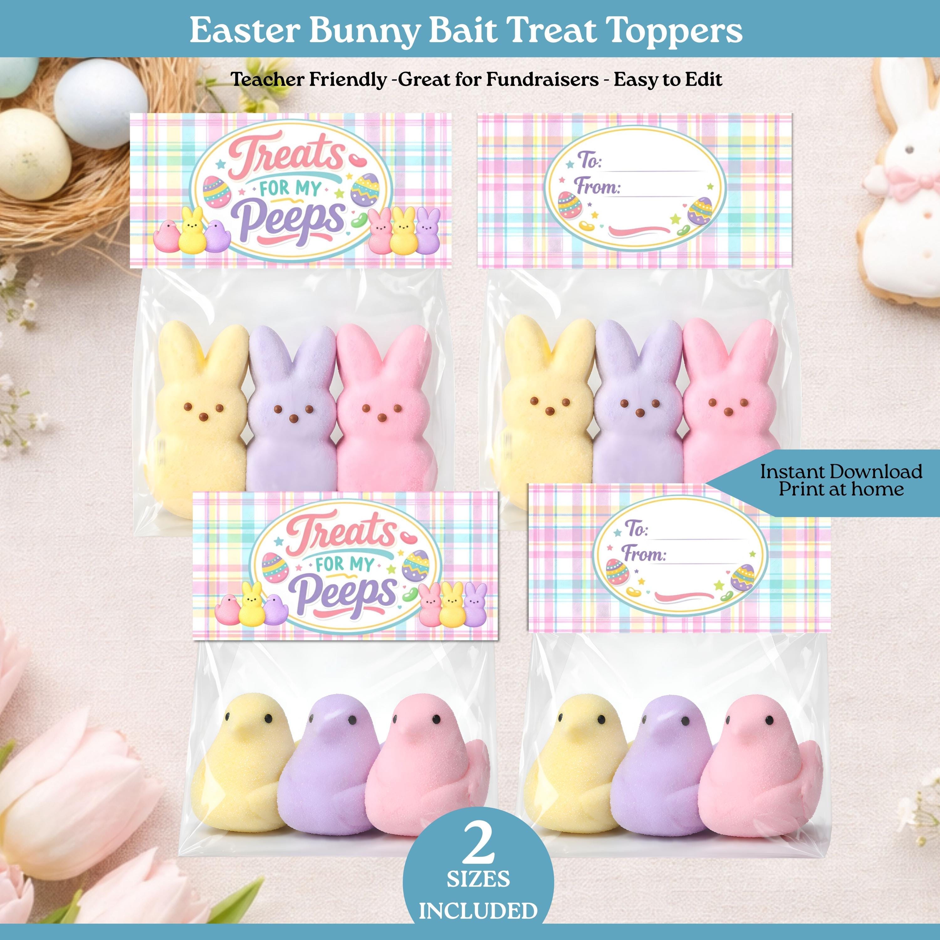Treats for My Peeps Topper - Fun Easter Candy, Cookie, Surprise Tag ...