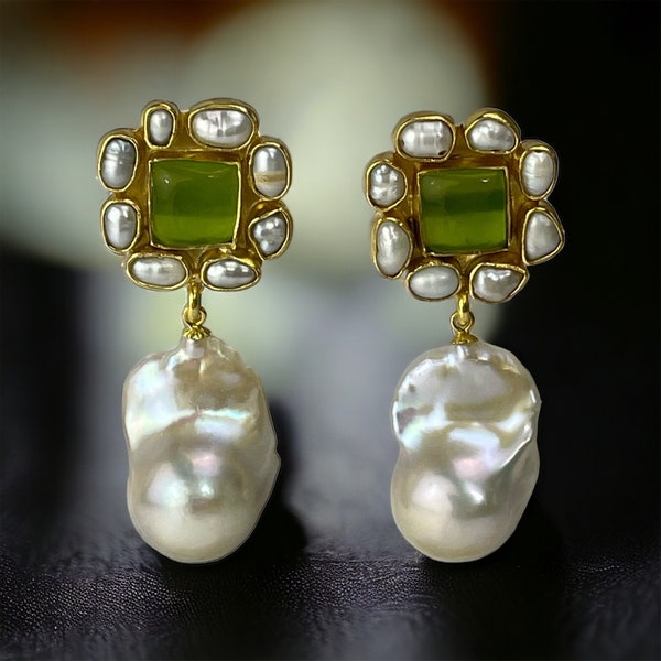 Baroque Pearl Studs - Etsy