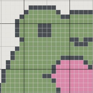 PATTERN: Cute Chibi Frog Tapestry Block Pattern or Text - Etsy