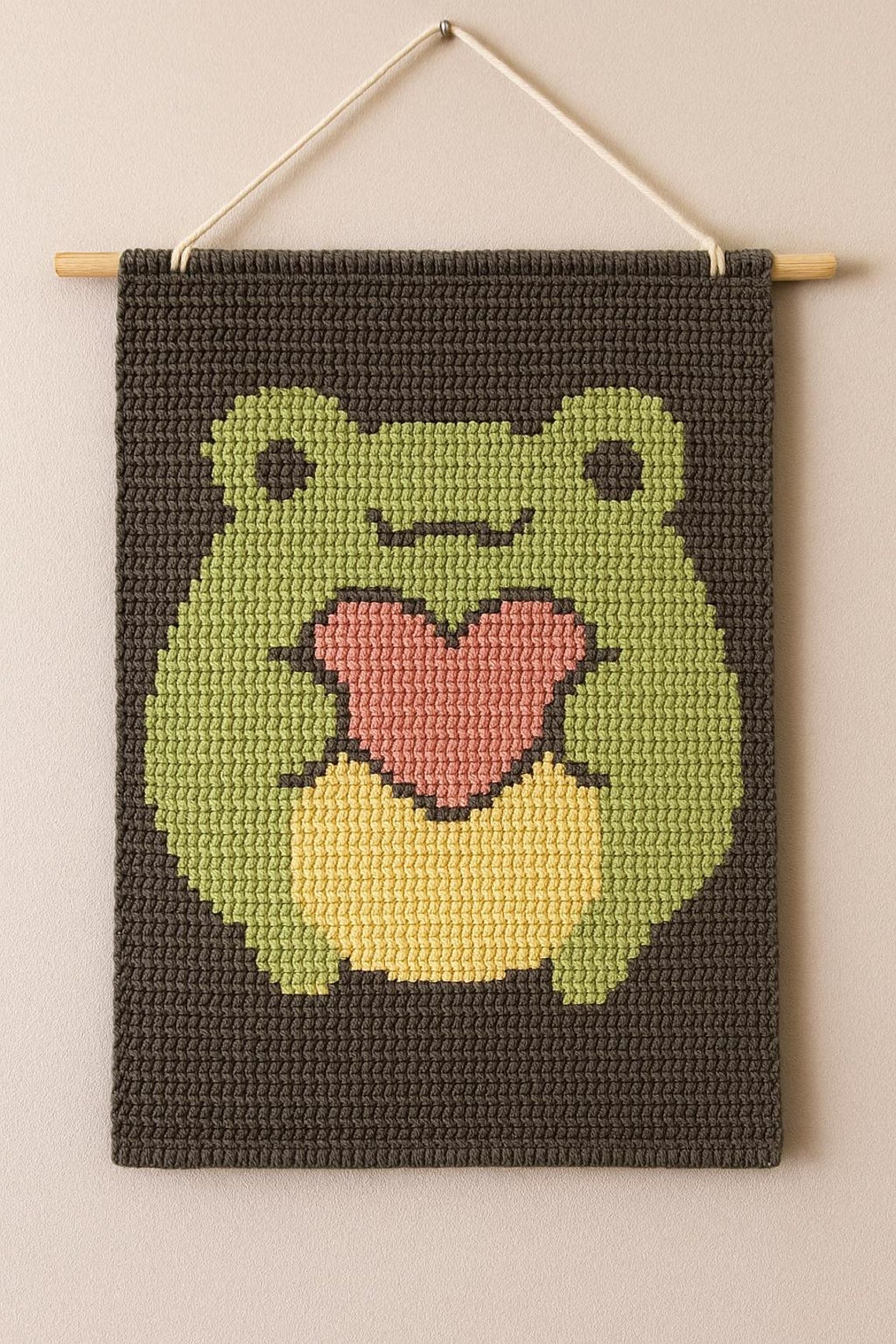 PATTERN: Cute Chibi Frog Tapestry Block Pattern or Text - Etsy