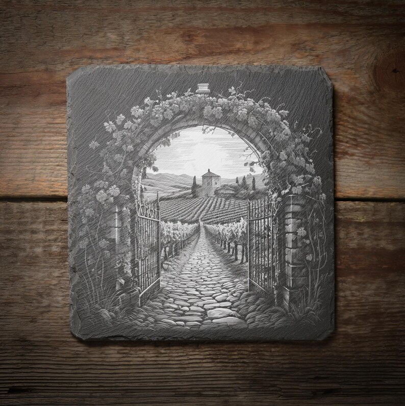4 Wine Digital Files for Engraving Slate Coasters (PNG) Volume I - Etsy