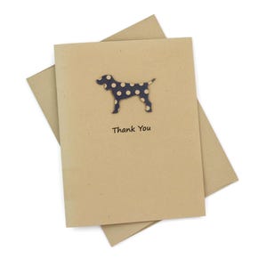 Dog Thank You Notecard | Handmade Generic Dog Thank You Greeting Card ...