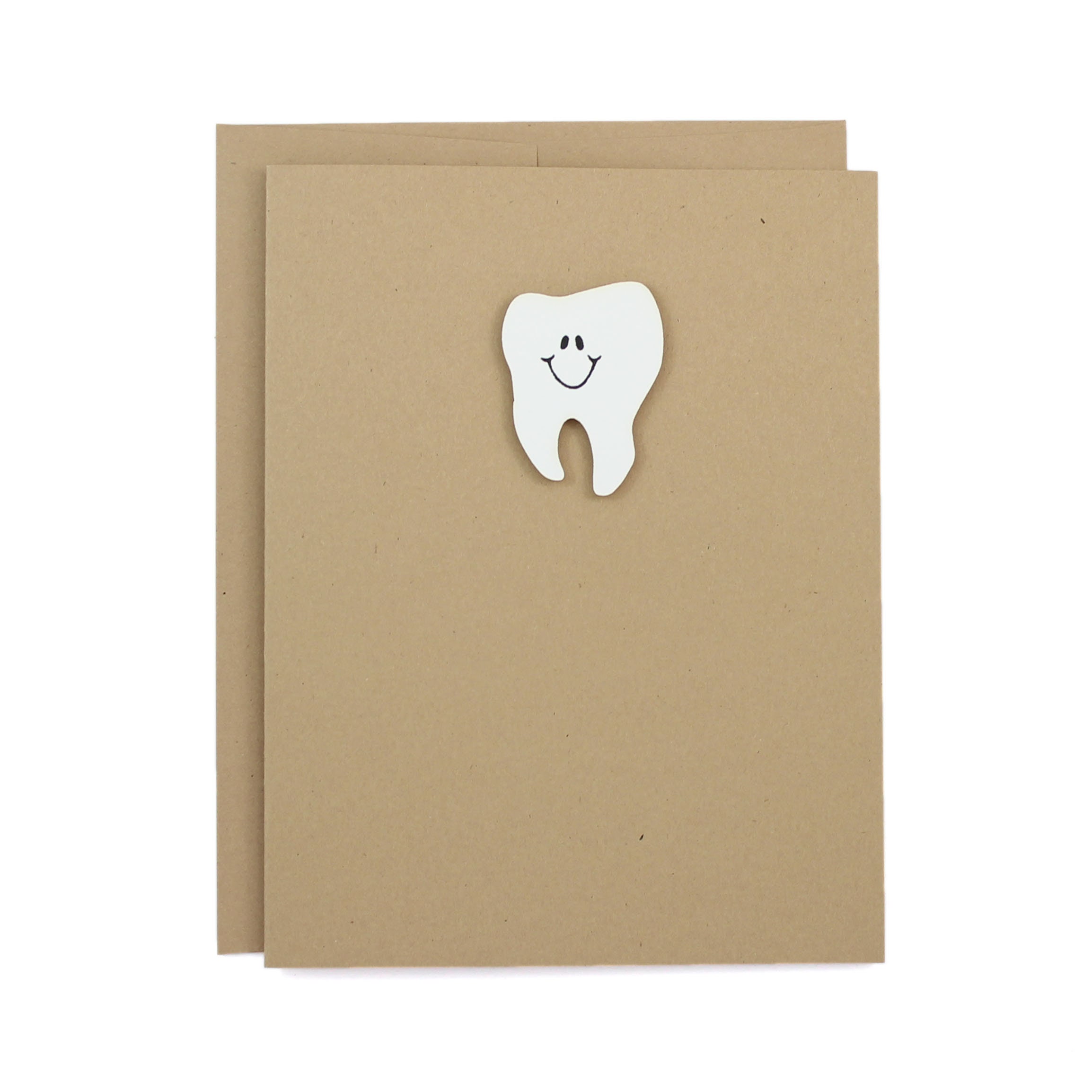 Kraft Brown Tooth Thank You Card: Handmade Dentist Appreciation - Etsy