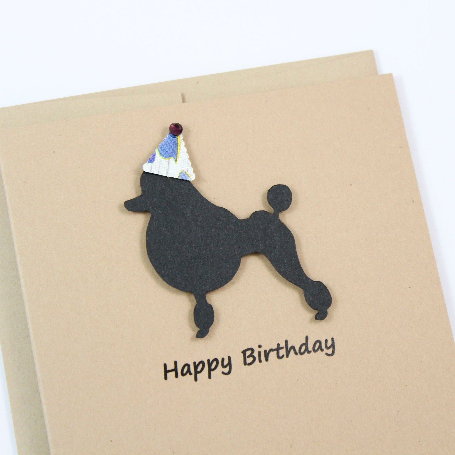 Poodle Birthday Card Handmade Dog Notecards Single or 10 | Etsy