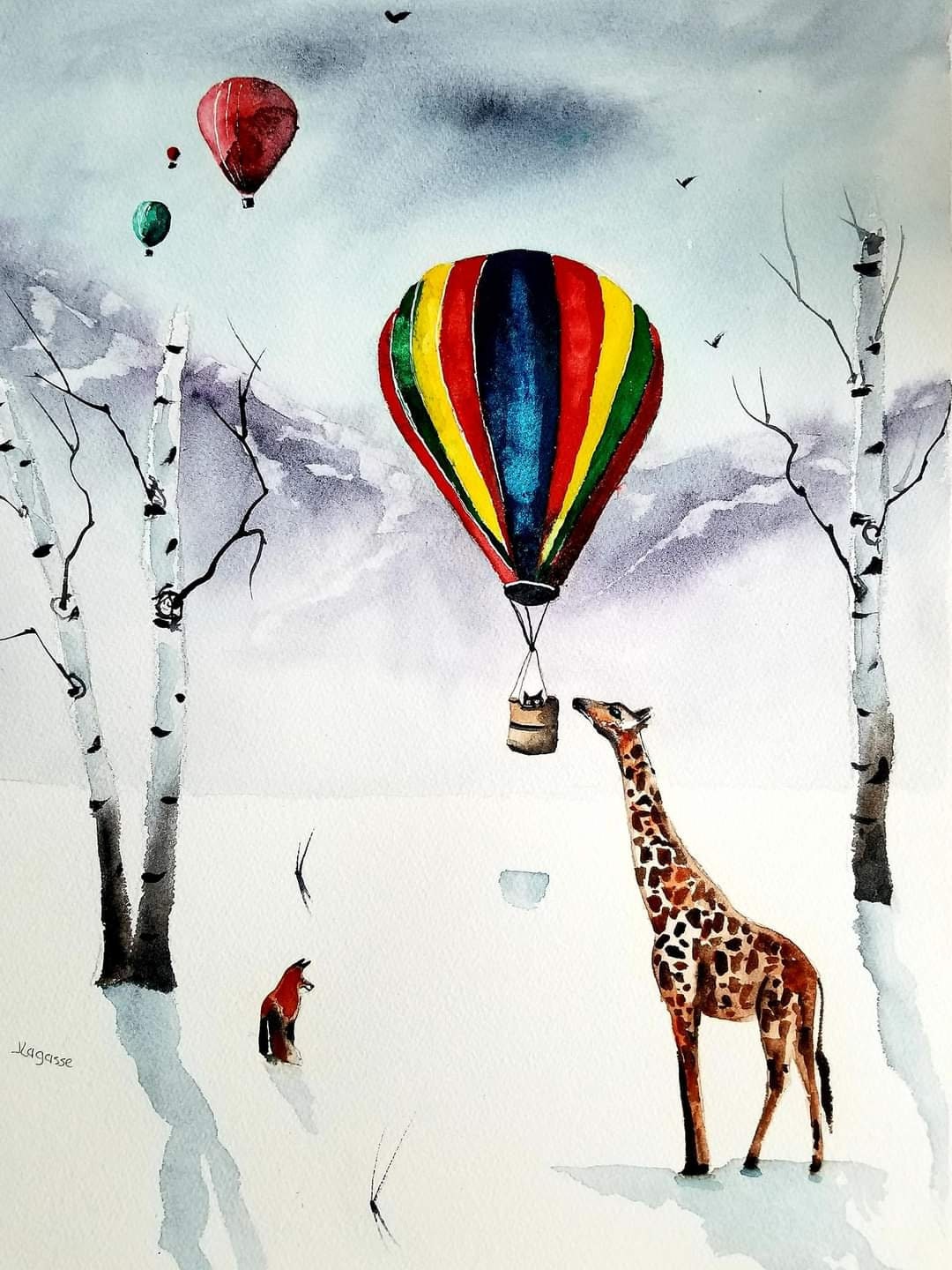 ACEO Print Aceo Limited Edition Art Card Watercolor Painting Landscape ...