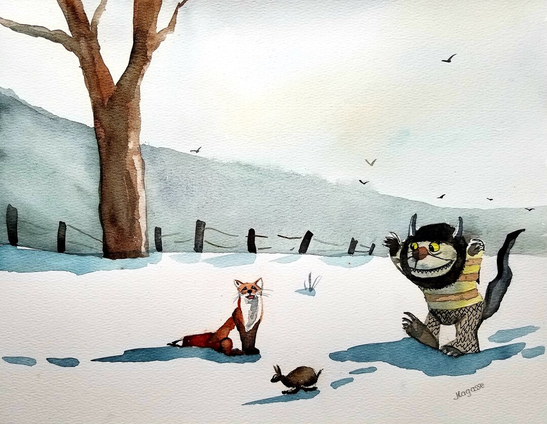 The Fox and the Giant Watercolor Print, Print, Limited Edition Prints ...