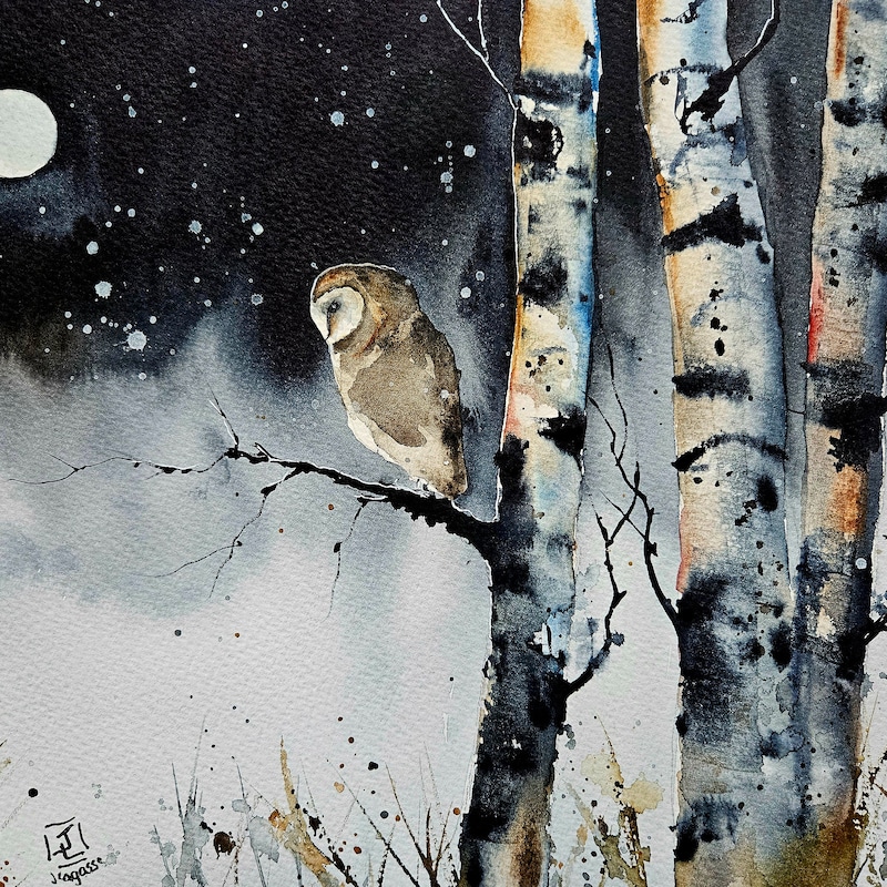 Birch Tree Owl - Etsy