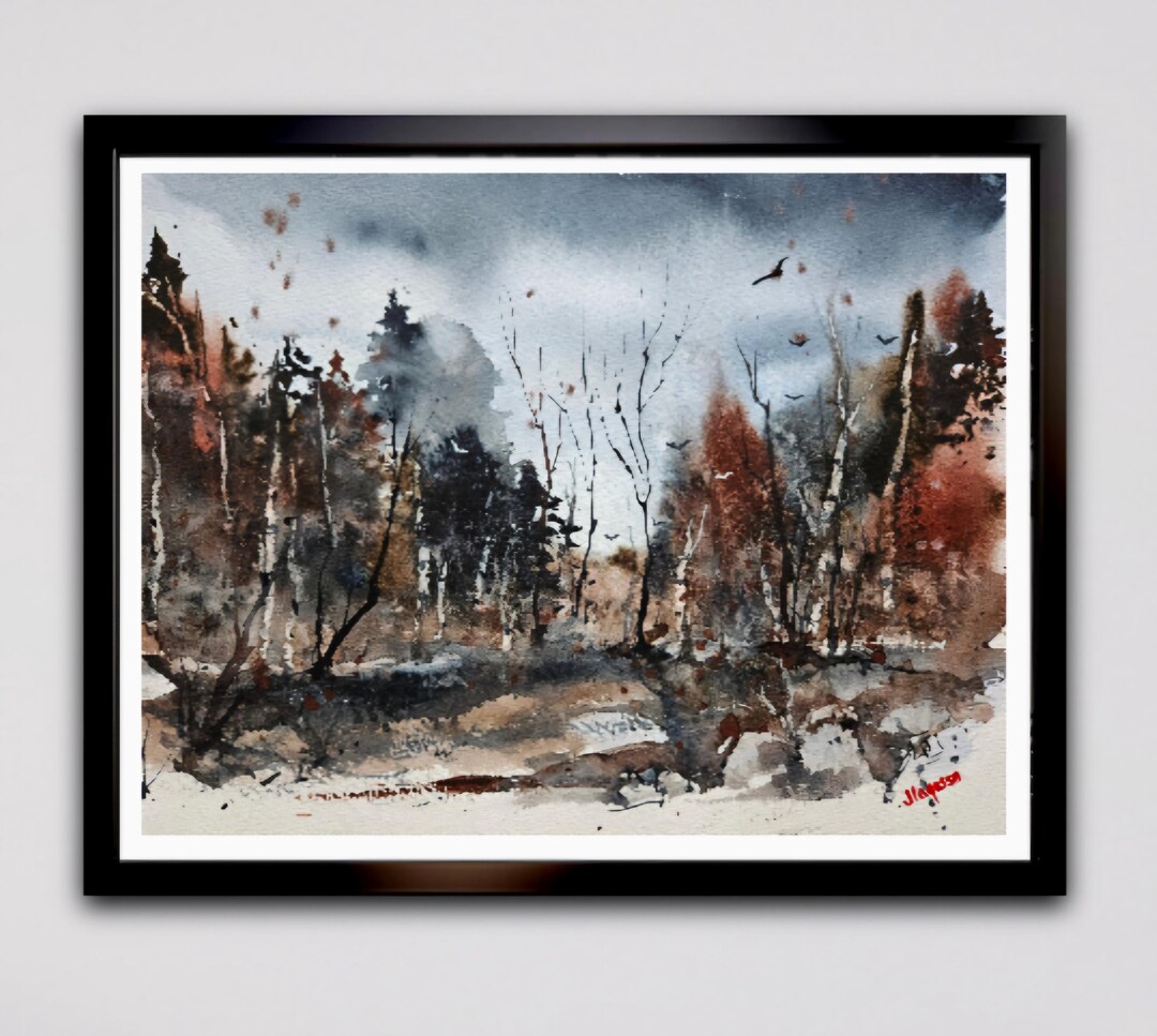 Abstract Landscape, Landscape Watercolor, Abstract Landscape Painting ...