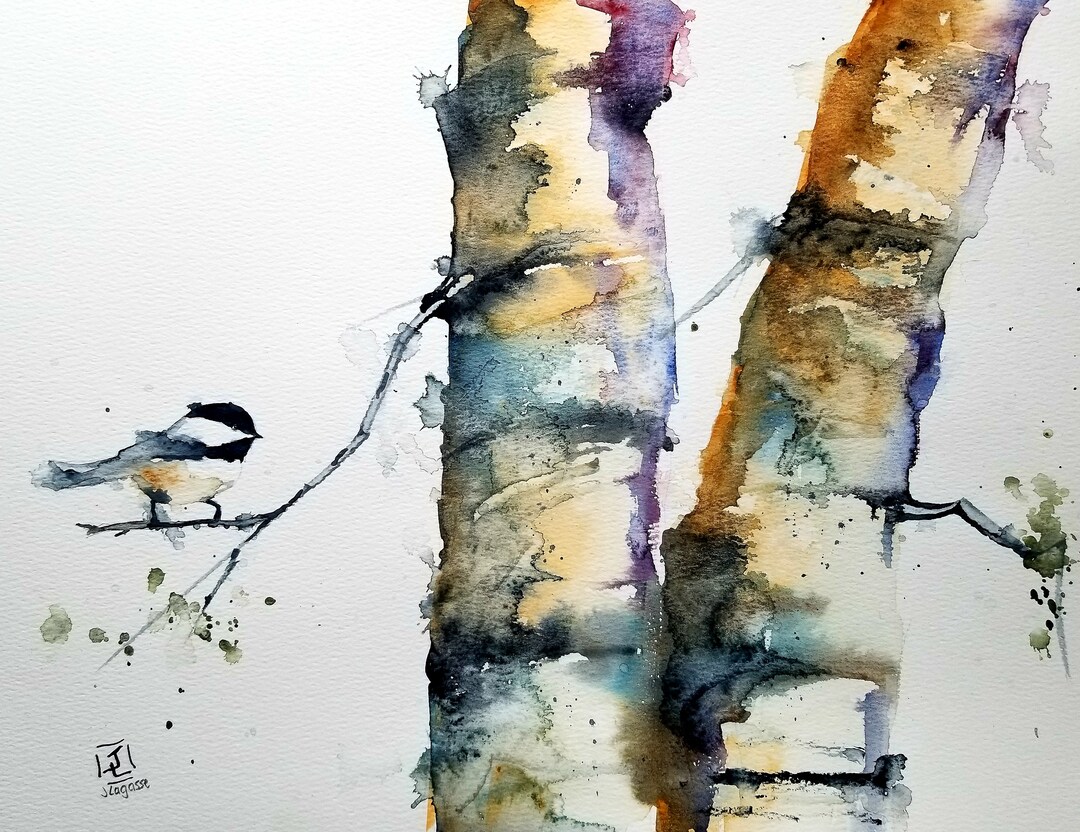 Chickadee Print, Watercolor Print, Original Art, Wall Art, Bird Print ...