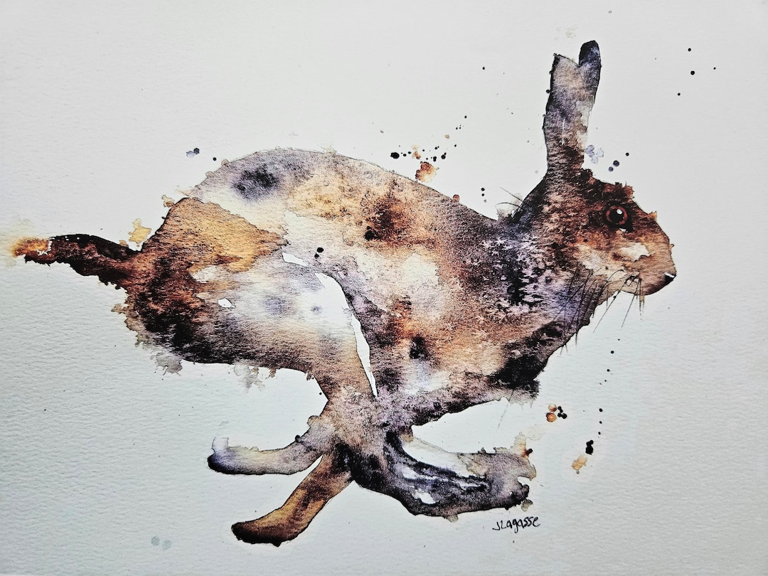 Hare Prints, Animal Art, Children's Room Art, PRINT, Hare, Watercolor ...