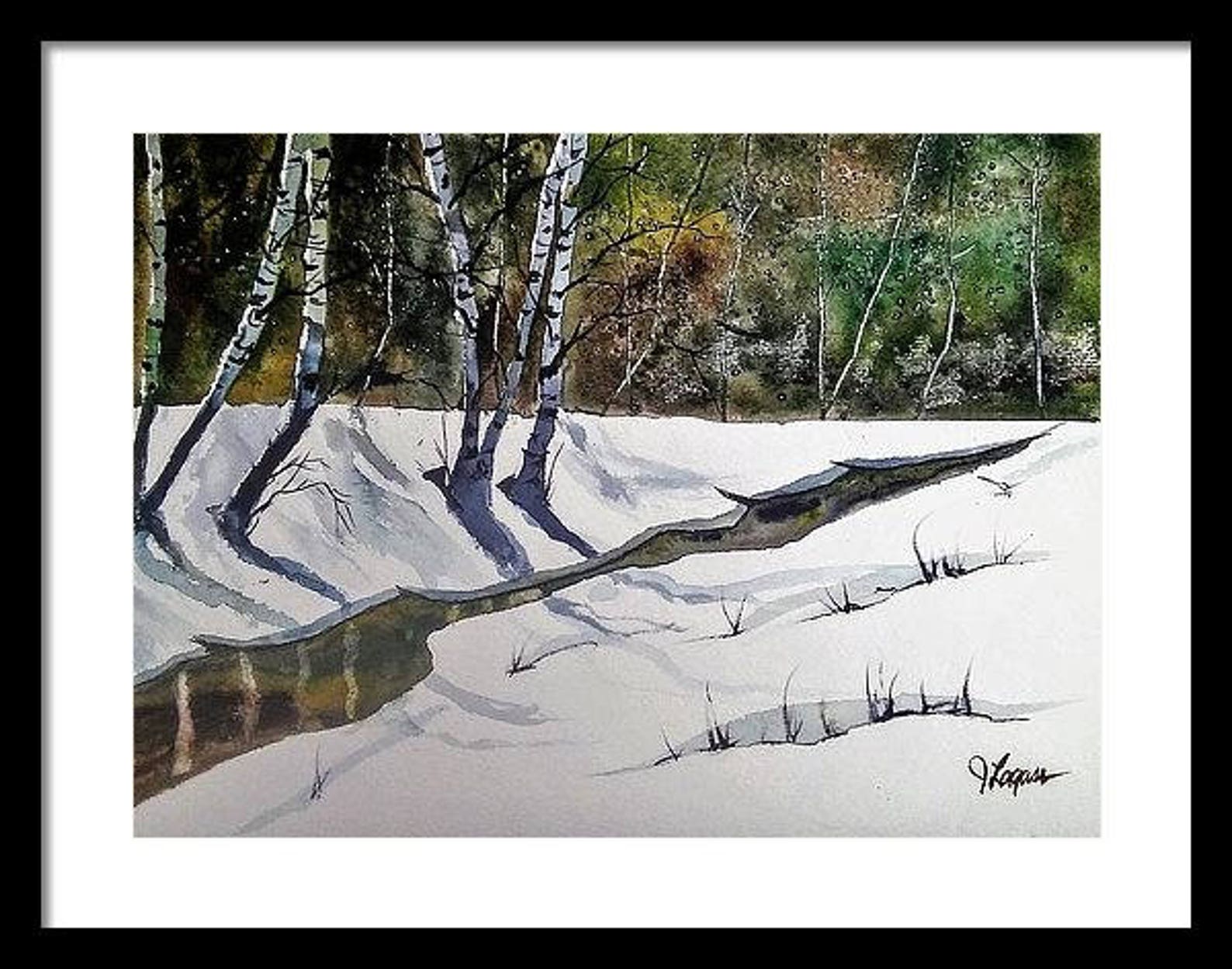 Original Watercolour Painting by Jim Lagasse Trees Painting - Etsy