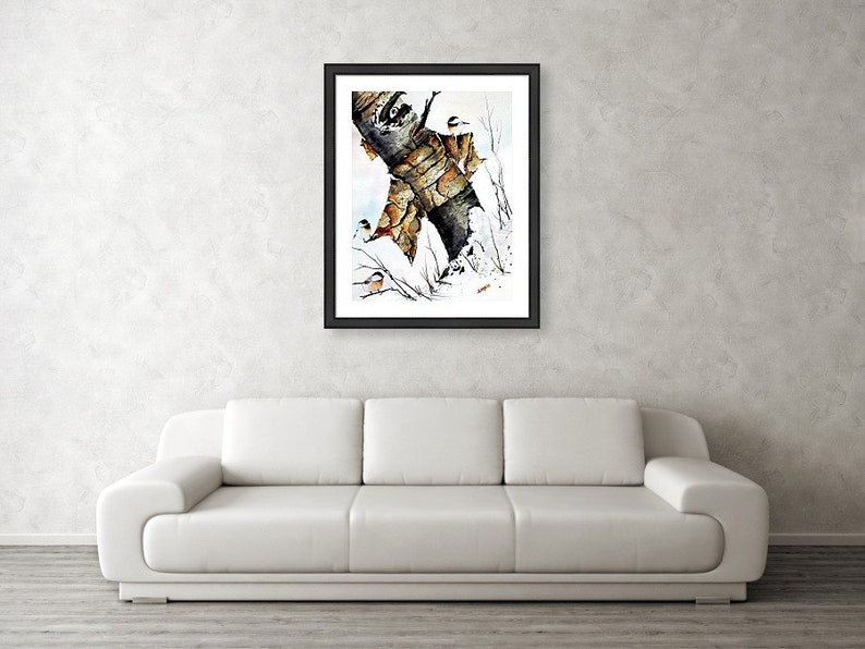 Birch Tree Painting Jim Lagasse Watercolor Birch Tree ART - Etsy