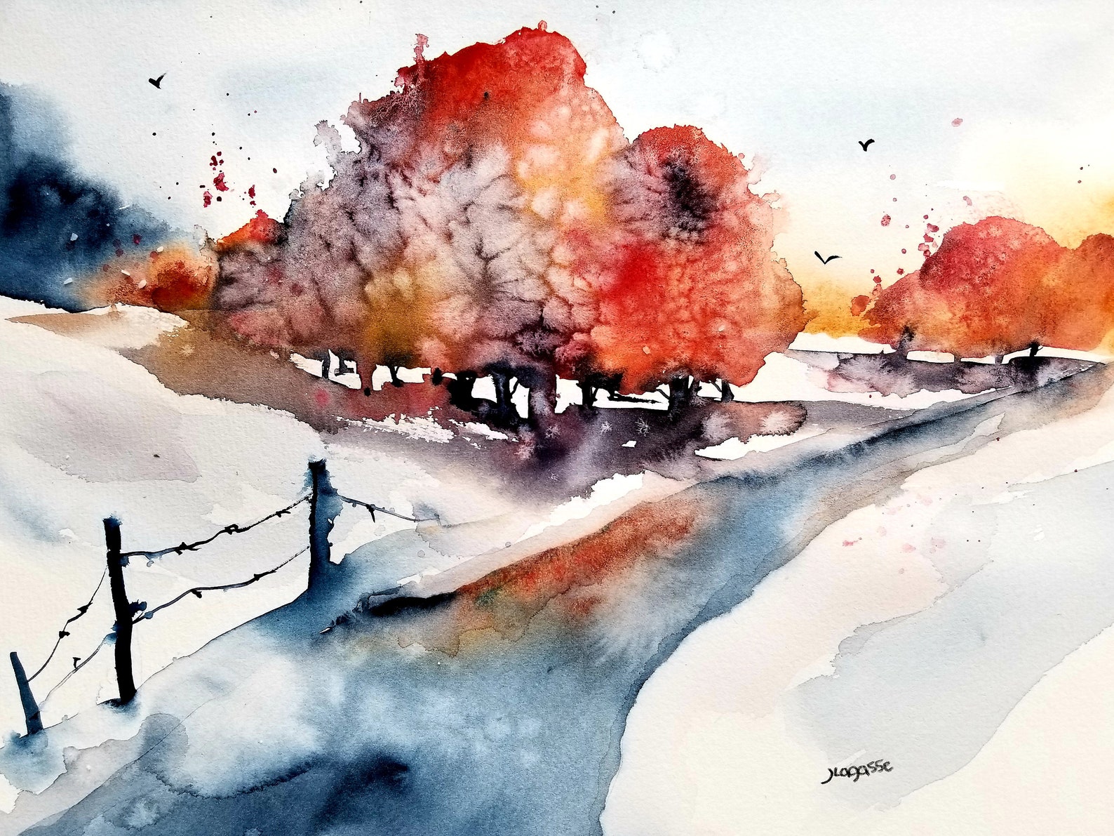 Watercolor Print/landscape Original Watercolor Print Semi - Etsy