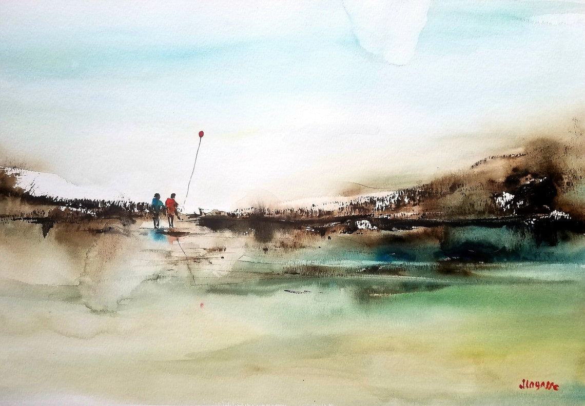 ORIGINAL LANDSCAPE Painting, WATERCOLOR, Jim Lagasse Art, Wall Art ...