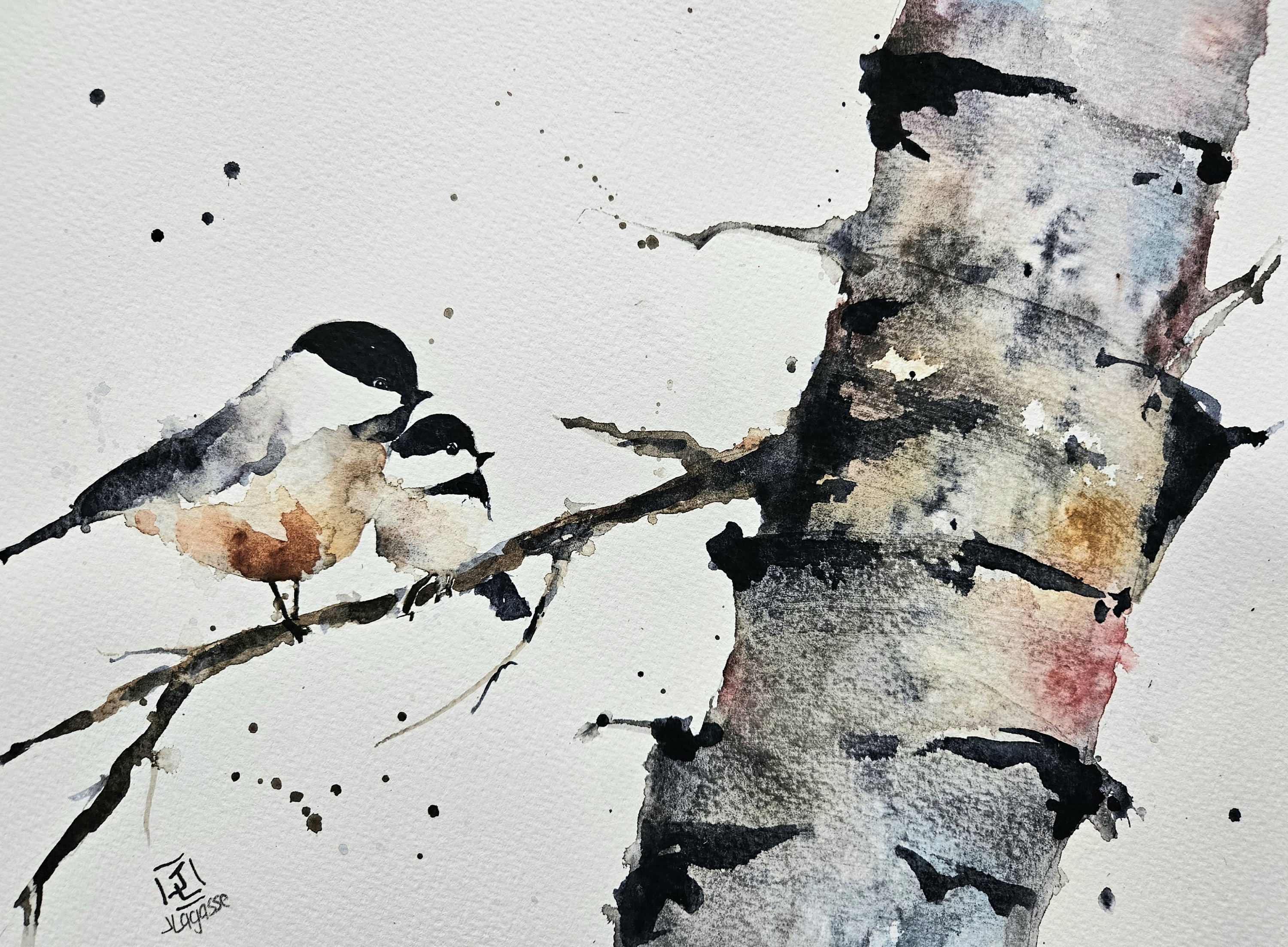 Chickadee Print Nursery Prints Original Art Wall Art Bird - Etsy