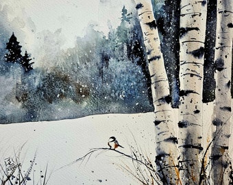 ACEO Print Aceo Limited Edition Art Card Watercolor Painting Landscape ...