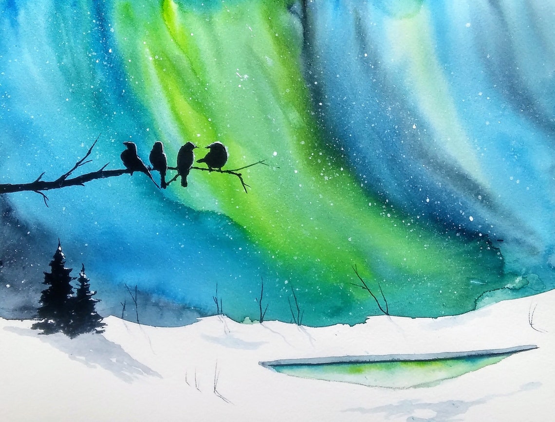 Original Watercolour Painting by Jim Lagasse Sunset Painting | Etsy