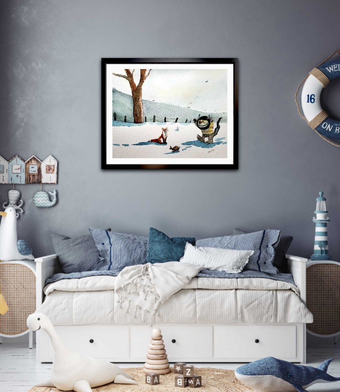 The Fox and the Giant Watercolor Print, Print, Limited Edition Prints ...