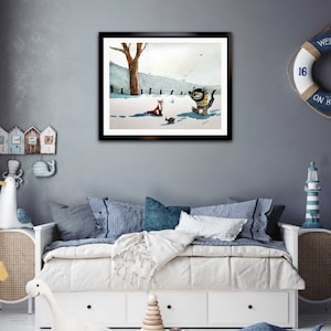 The Fox and the Giant Watercolor Print, Print, Limited Edition Prints ...