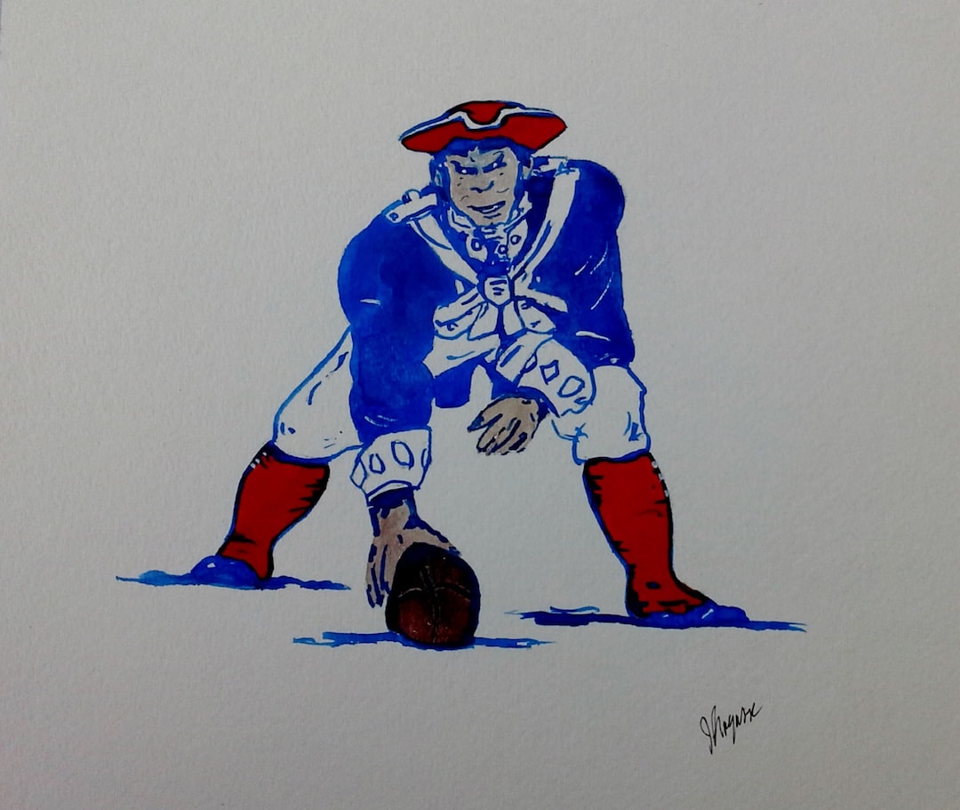New England Patriots Logo tom Brady NFL ART Football - Etsy