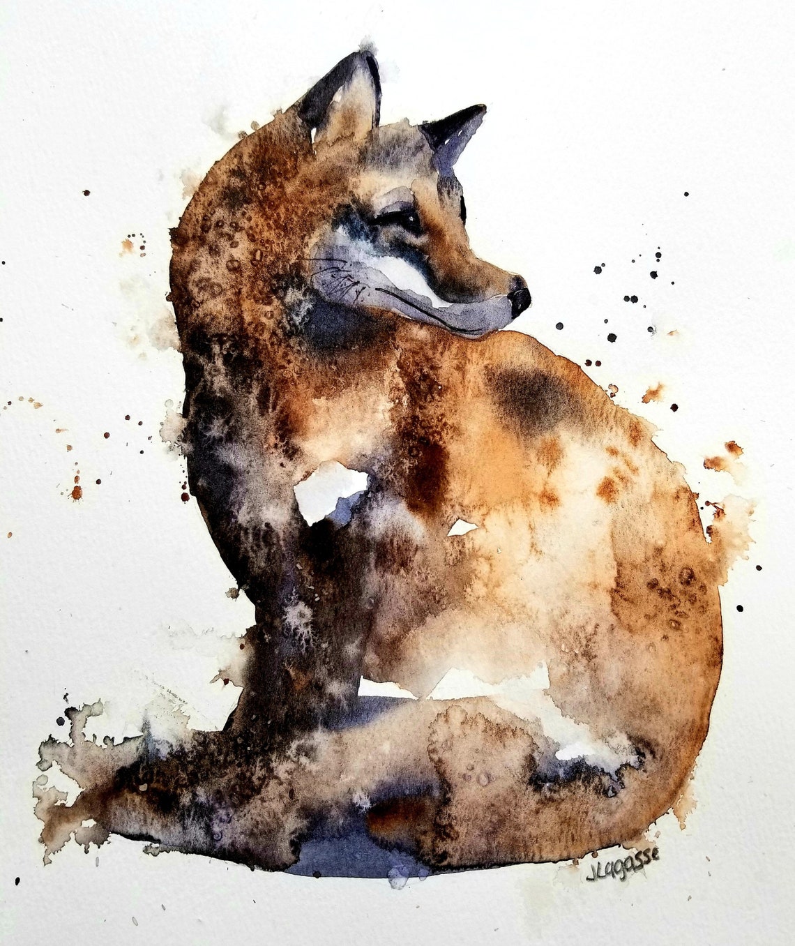Fox Print, Watercolor Print, Fox Art, Animal Prints, Nursery Art ...