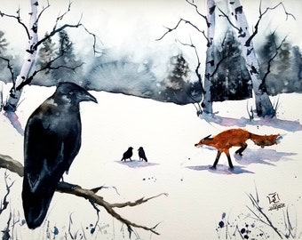 ACEO Print Aceo Limited Edition Art Card Watercolor Painting Landscape ...