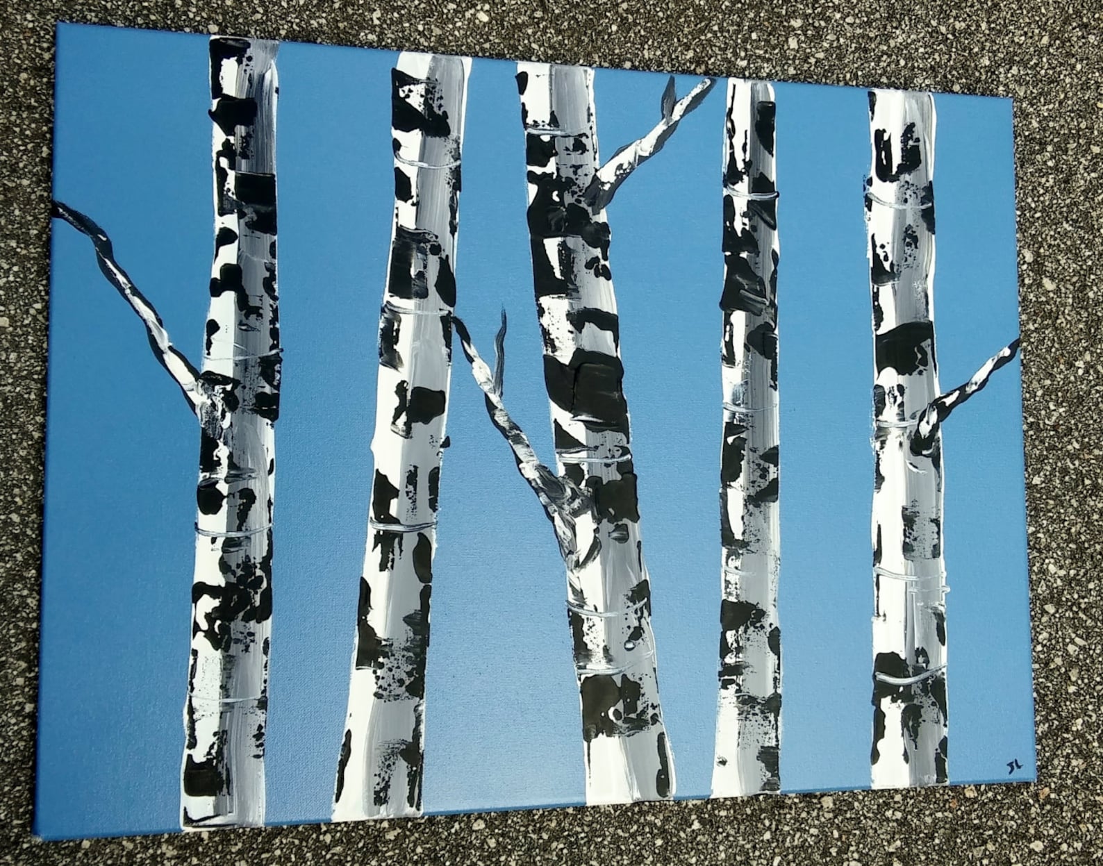 BIRCH TREE ART Original Acrylic Landscape Painting Birch - Etsy