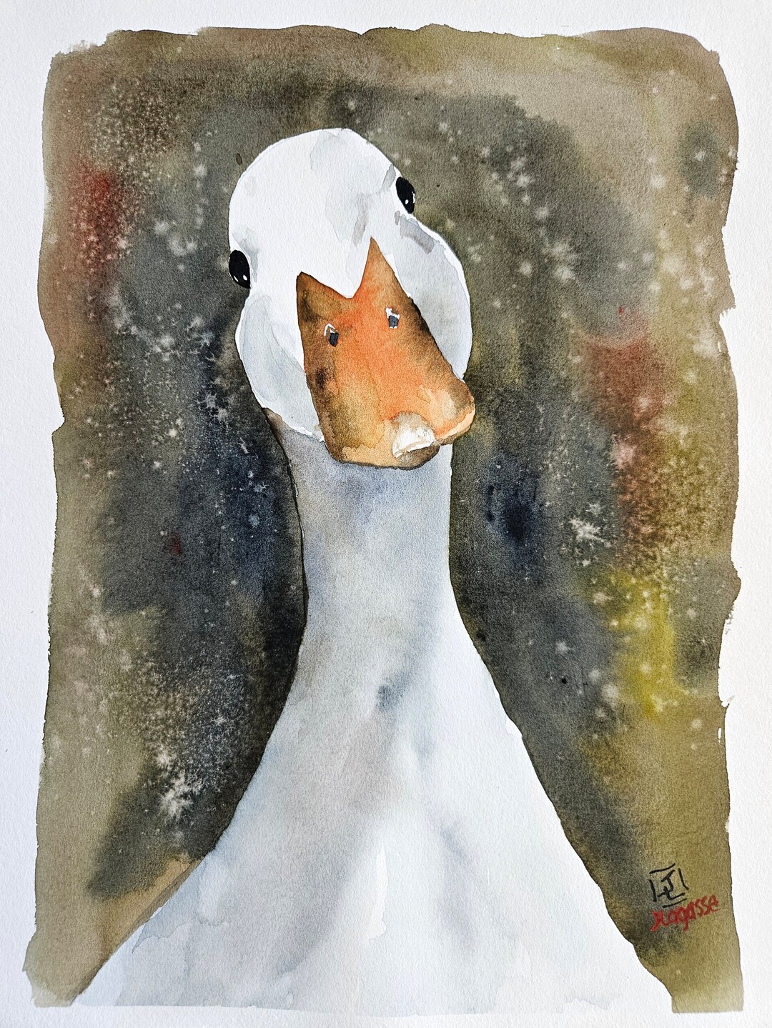 Duck Painting, Animal Art, Children's Room Art, ORIGINAL, Bird Art ...