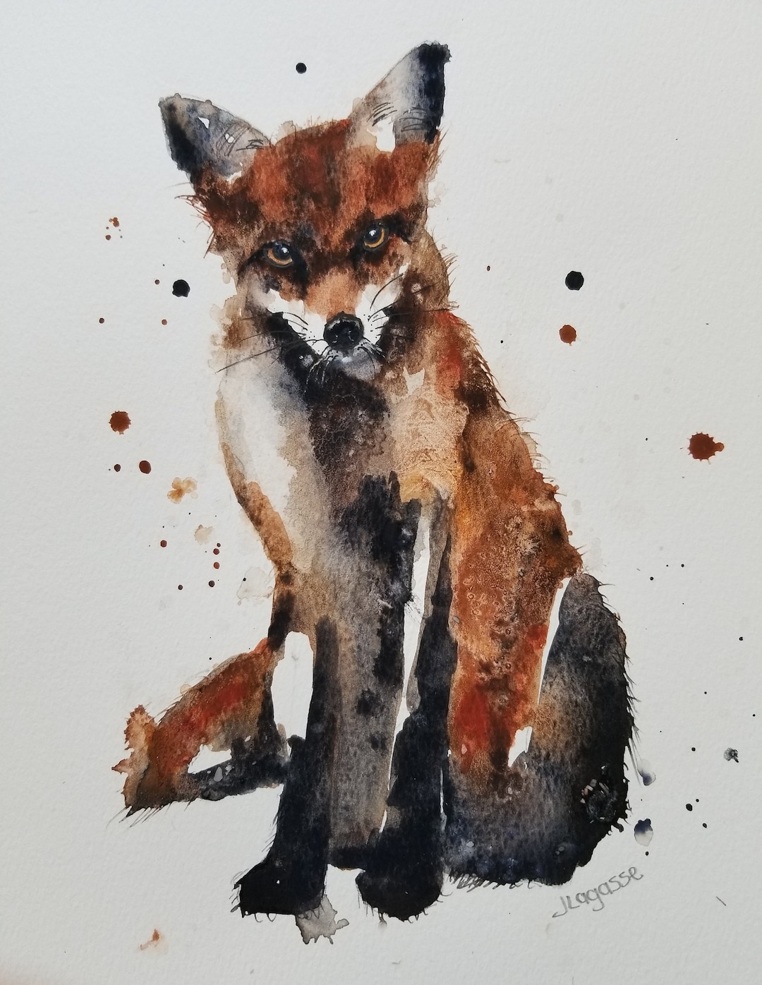 Fox Prints, Animal Art, Children's Room Art, PRINT, FOX, Watercolor ...