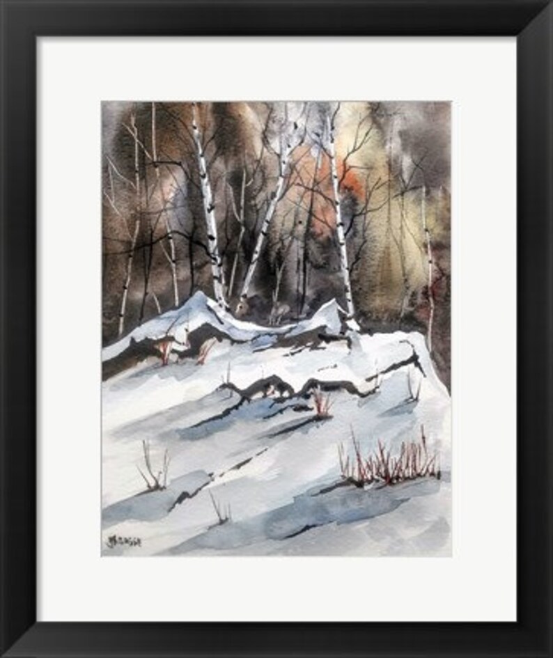 Original Watercolour Painting by Jim Lagasse | Silver Birch Trees ...