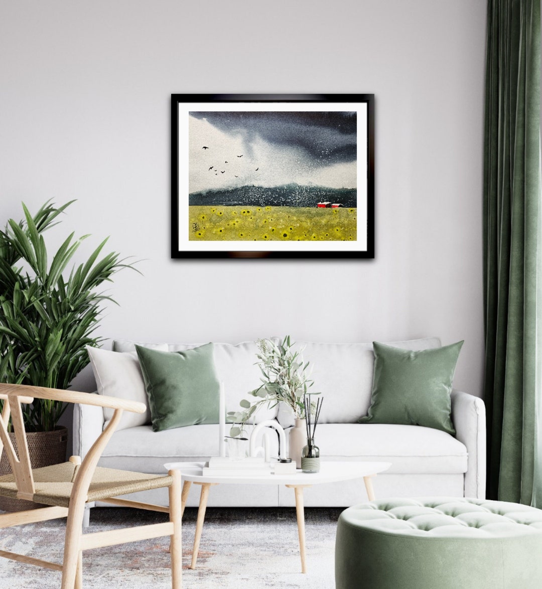 Watercolor Print/landscape Original Watercolor/original Painting Modern ...