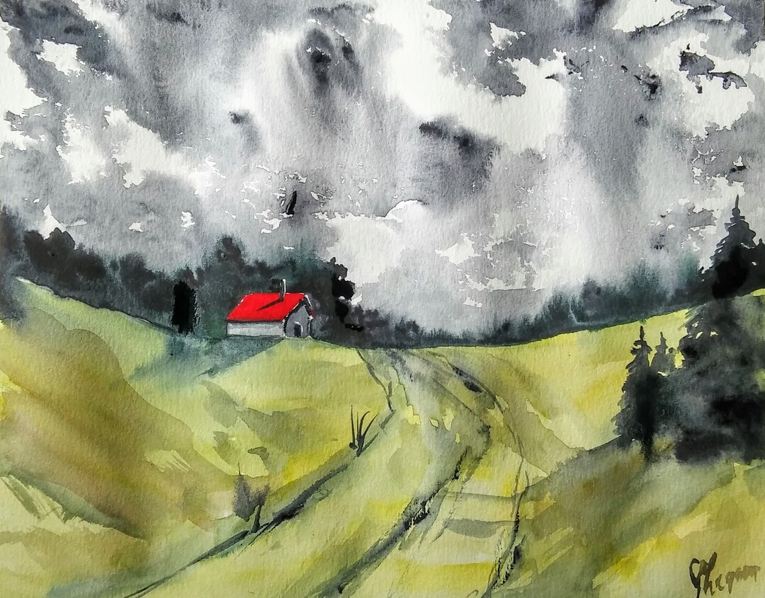 Original Watercolour Painting by Jim Lagasse | Trees Painting ...