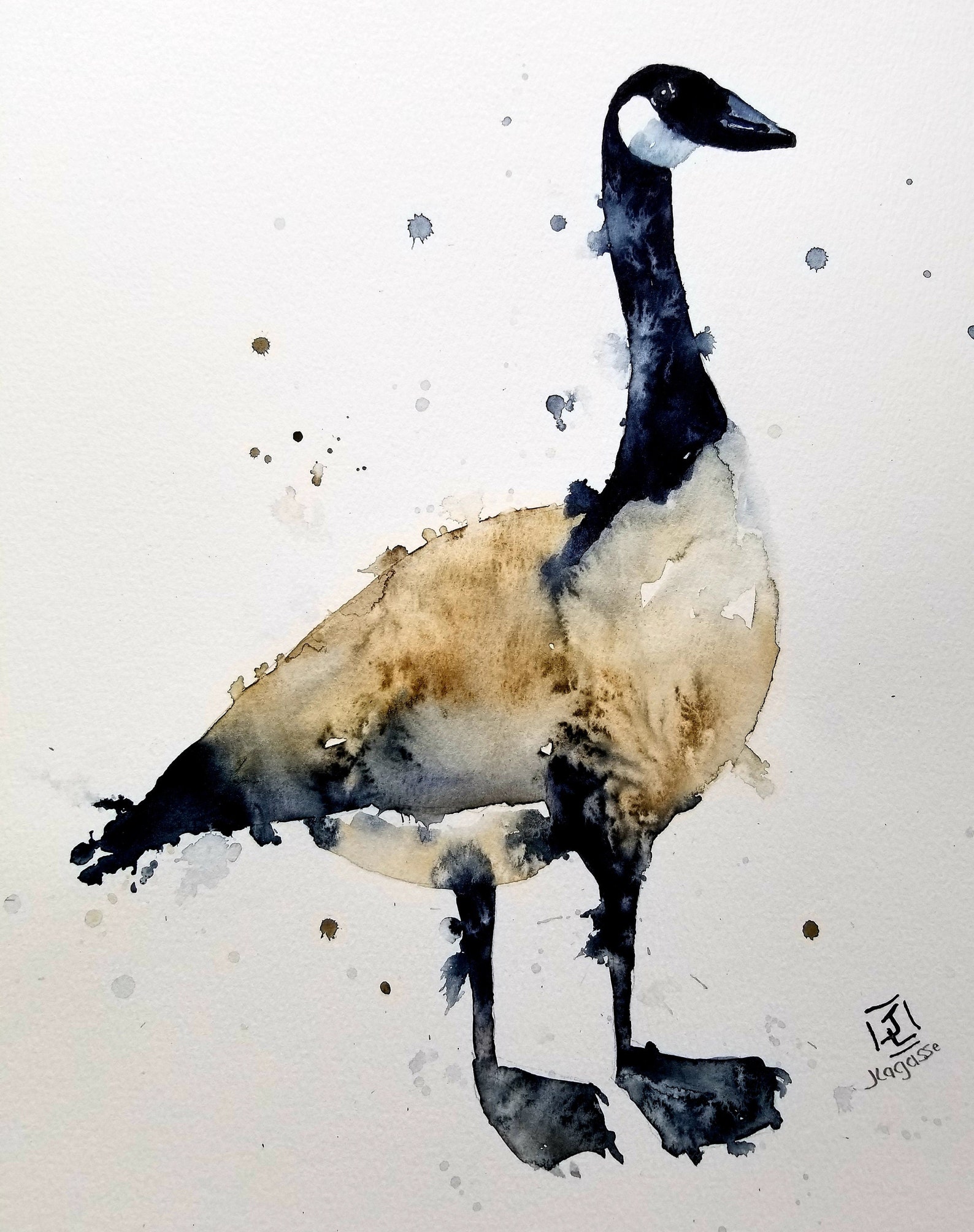 Canada Goose Painting Watercolor Original Painting Animal - Etsy