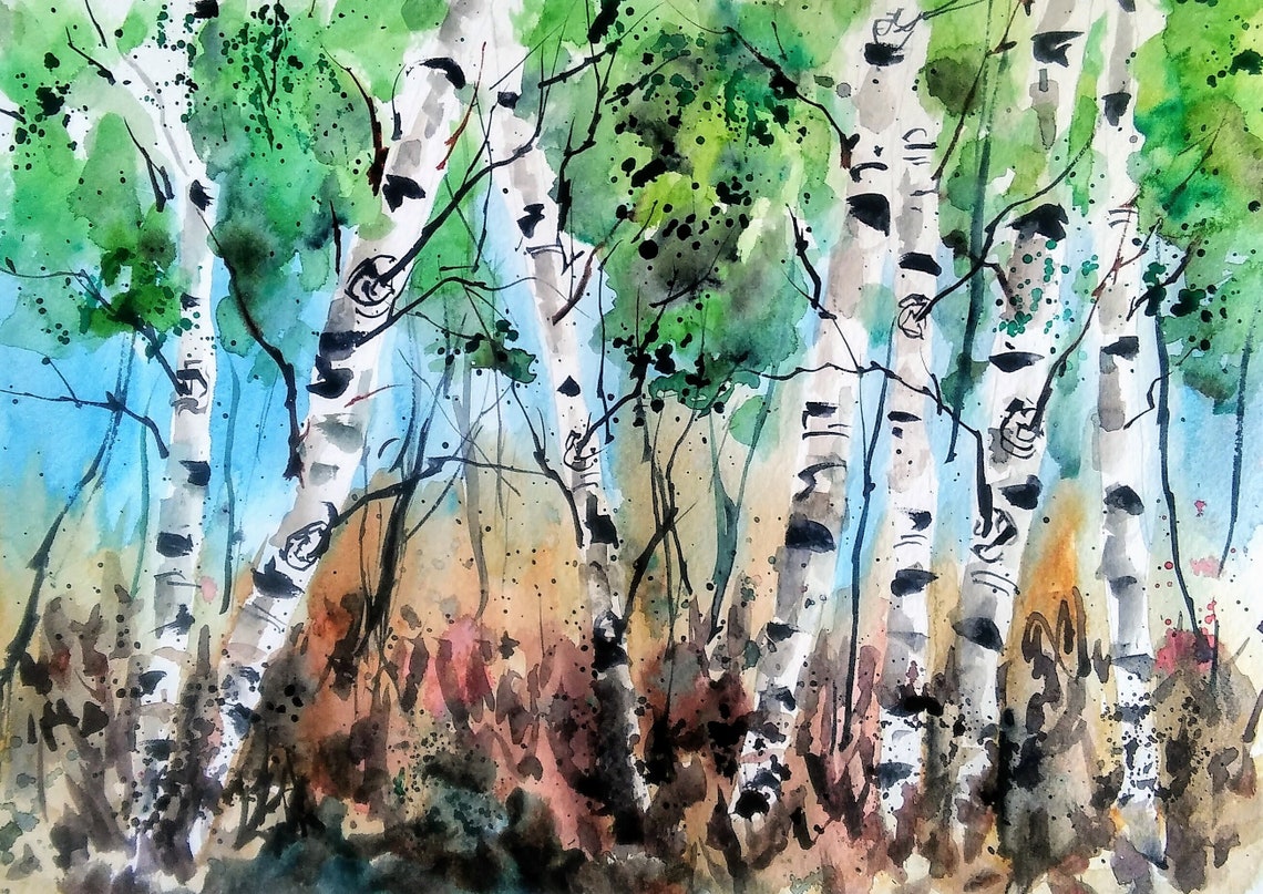 Original Watercolor Painting by Jim Lagasse watercolor tree | Etsy