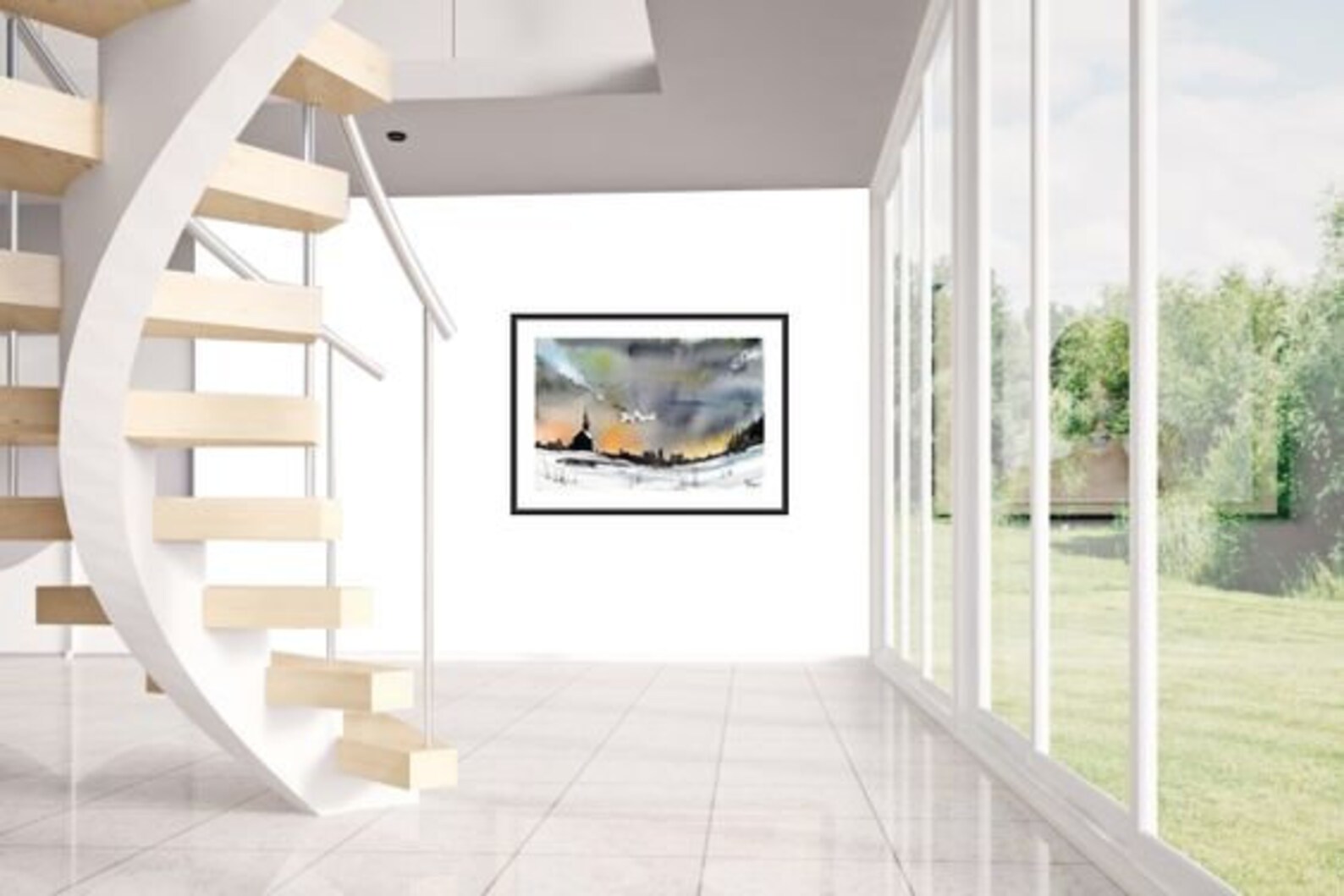 Original Watercolour Painting by Jim Lagasse Church Painting | Etsy