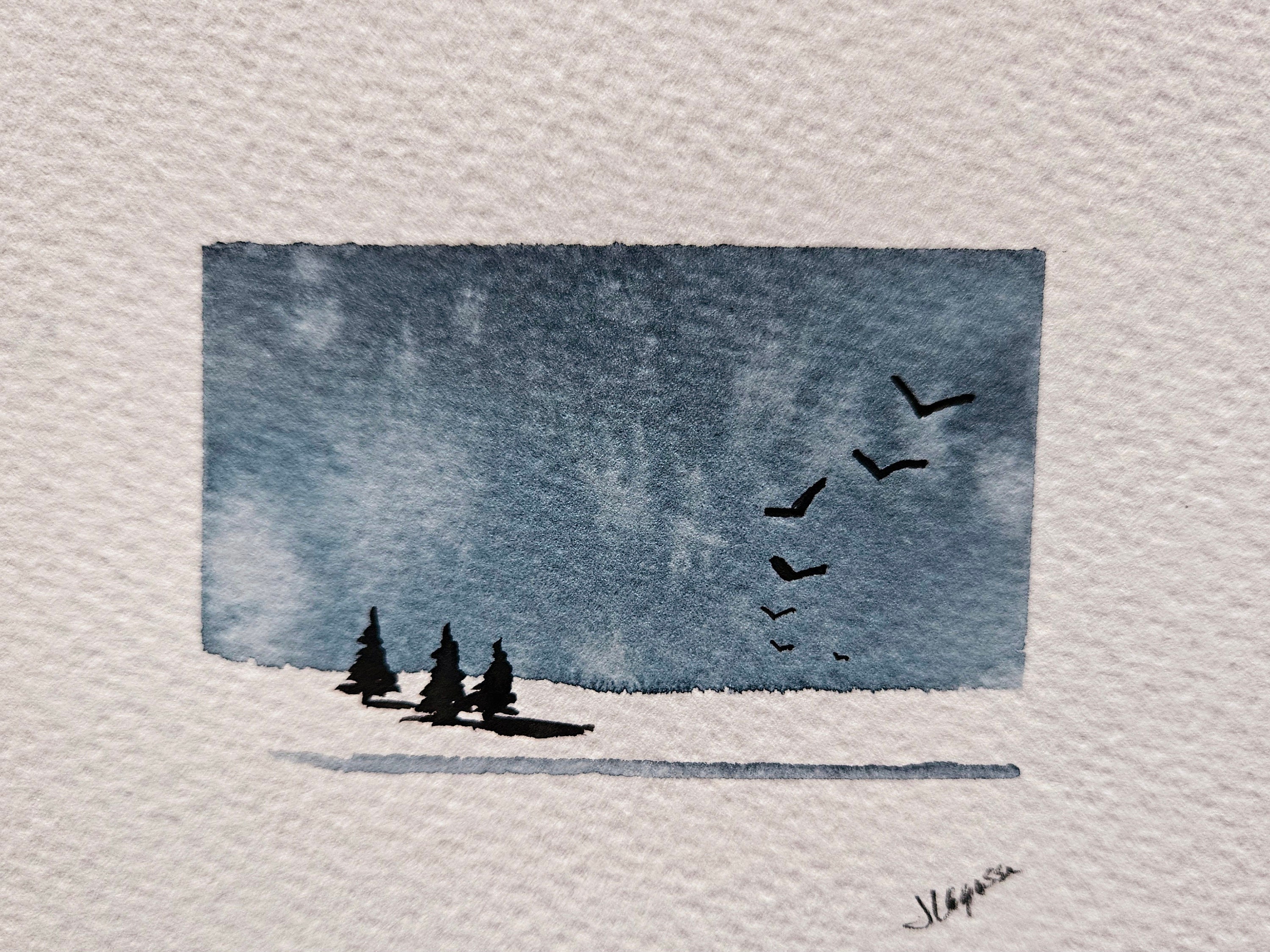 5 X 7 Original Watercolor Painting, Affordable Art, Wall Art, Painting ...