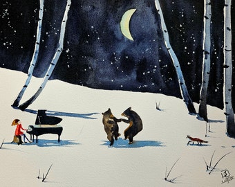 ACEO Print Aceo Limited Edition Art Card Watercolor Painting Landscape ...