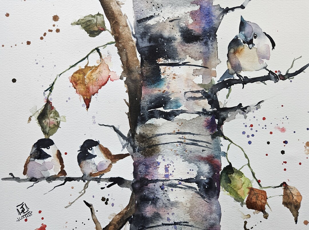 Chickadee Print, Nursery Prints, Original Art, Wall Art, Bird Painting ...