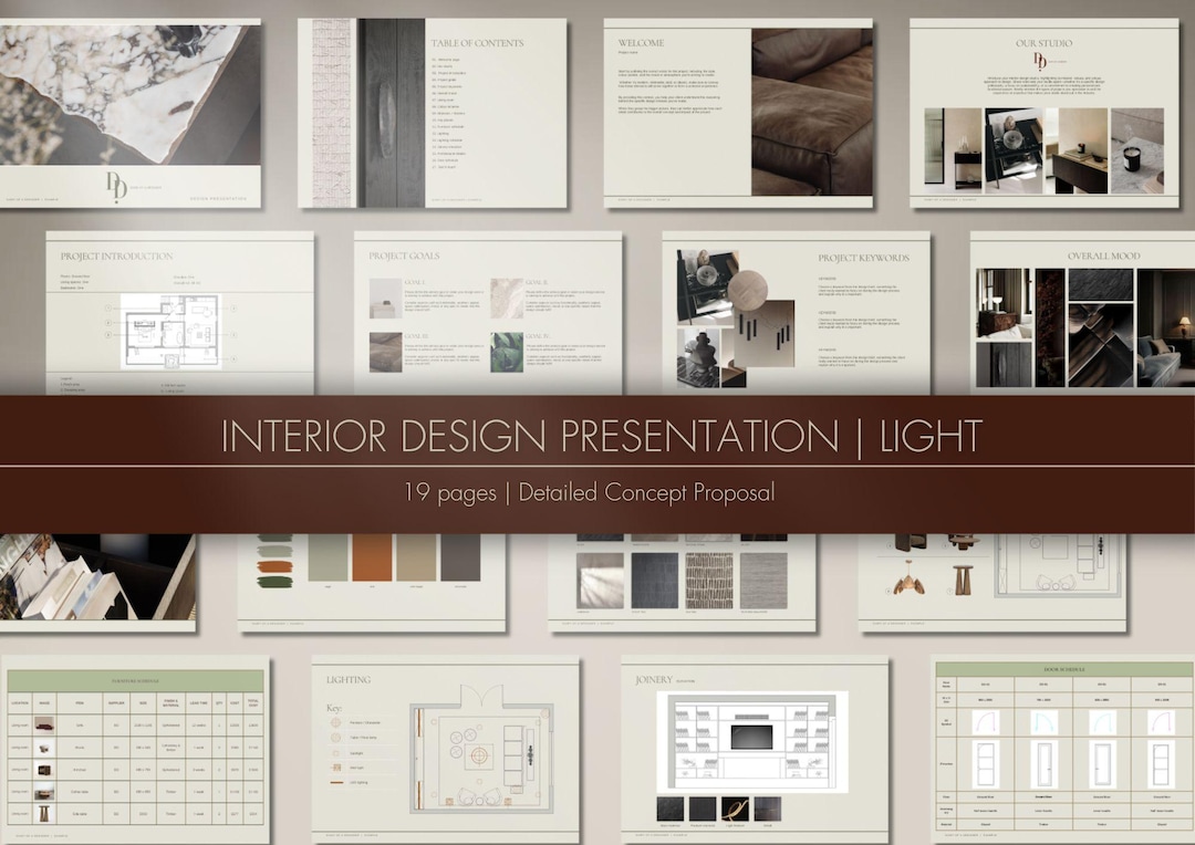Interior Design Presentation | Light Version | Concept Design Proposal ...