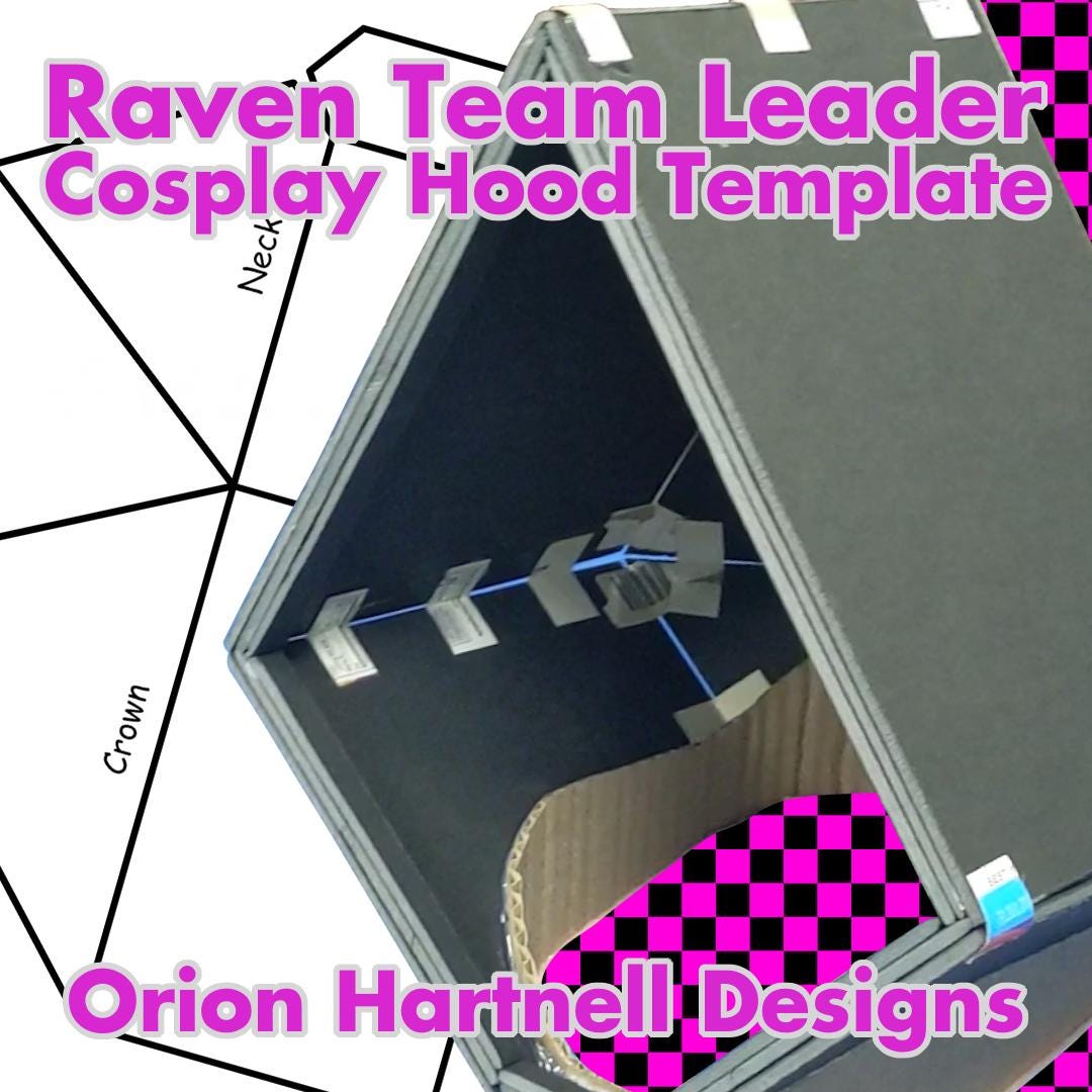 Raven Team Leader Cosplay Hood Template - Etsy