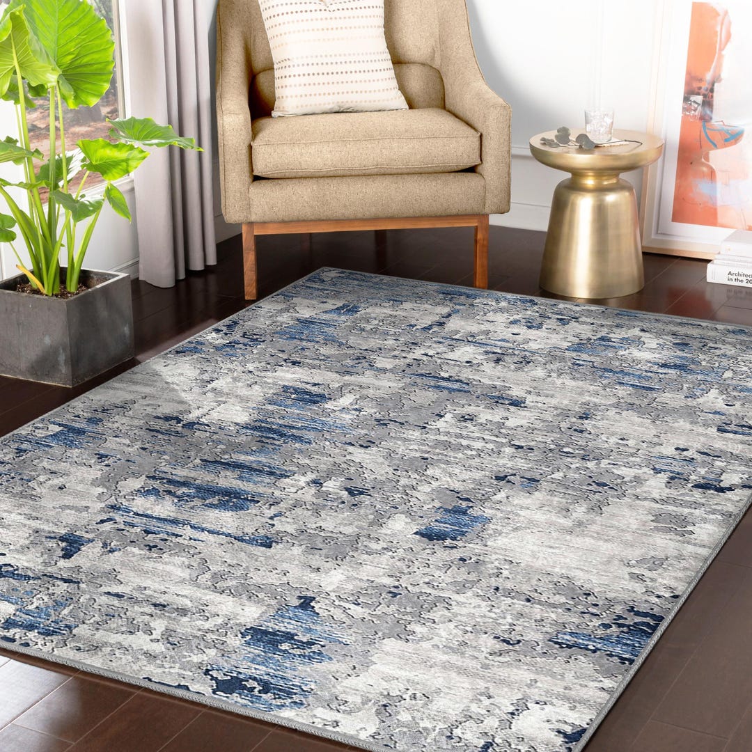 Blue And Gray Area Rug